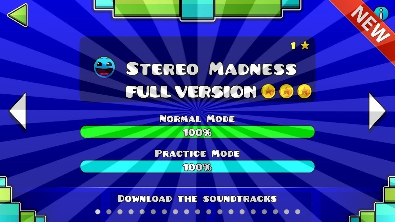 Geometry Dash : Stereo Madness (FULL VER) - YouTube