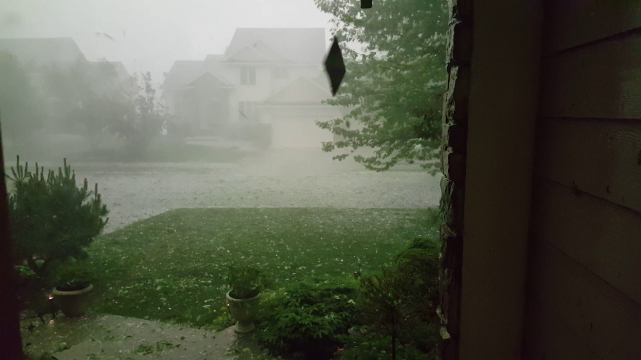 Golf size hail storm in Blaine MN - YouTube