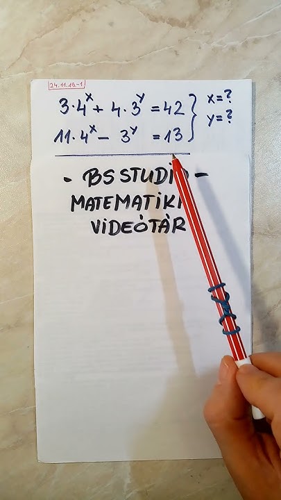Expinenciális egyenlet - teljes videó a csatornán 24.11.19.-1 #maths #equations - YouTube