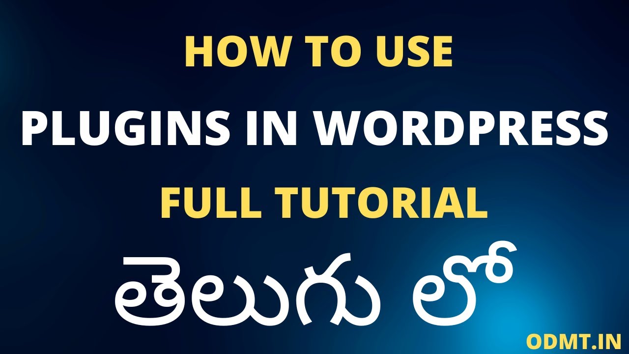 How To Use Plugins In Word Press For Designing Tutorial In Telugu how-to-use-plugins-in-word-press-for-web-designing-tutorial-in-telugu