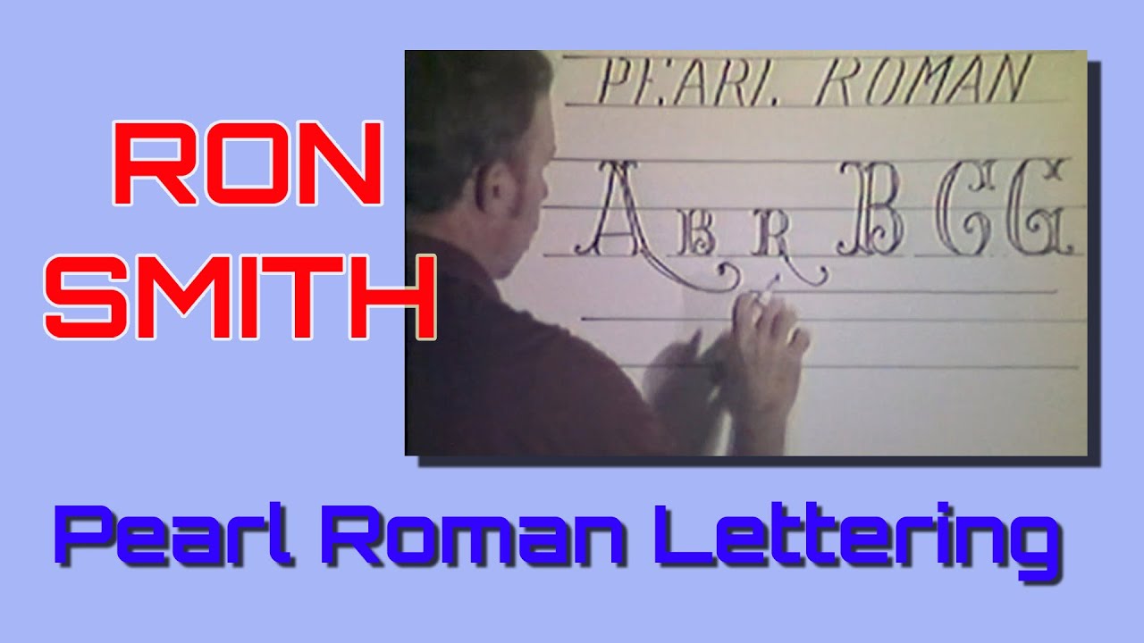 Ron Smith Pearl Roman Lettering for Hand Engravers - YouTube