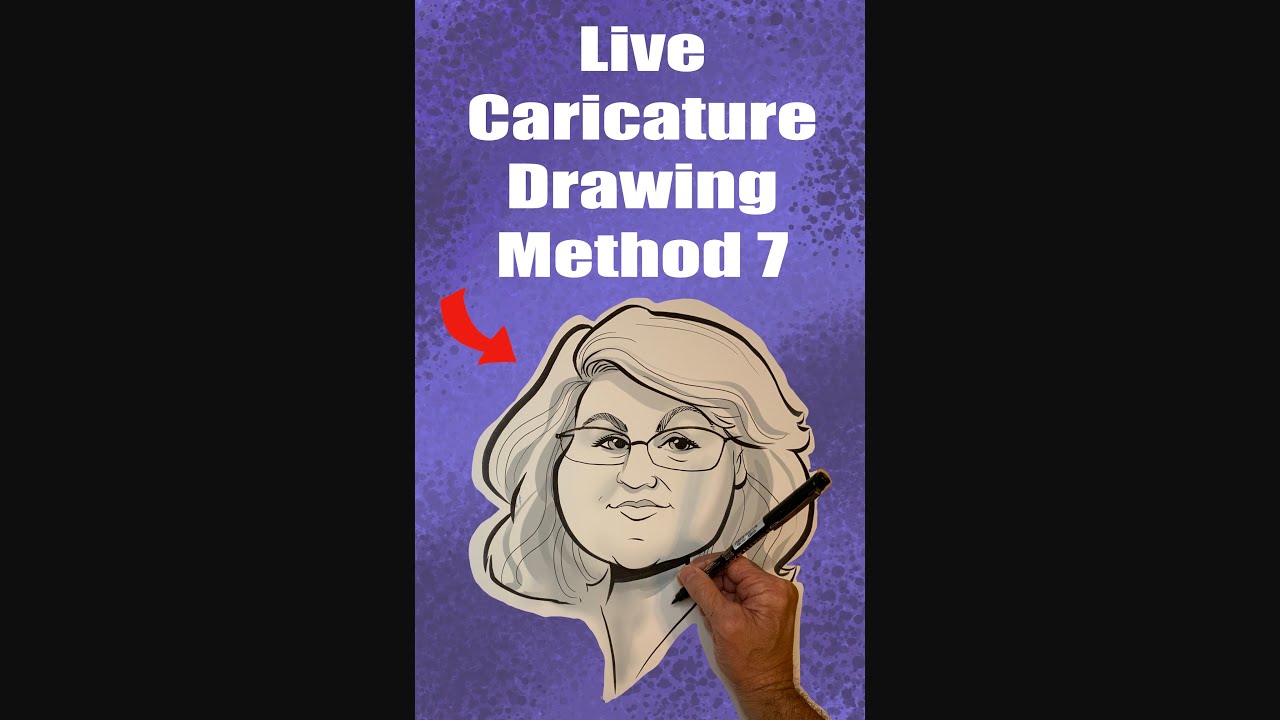 Live Caricature Drawing Method 7 Short - YouTube