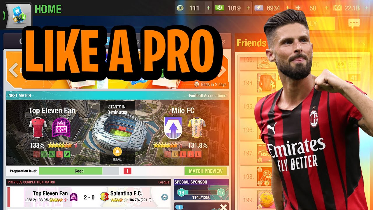 Top Eleven - Be a Football Manager Gameplay 2023 🧡! - YouTube