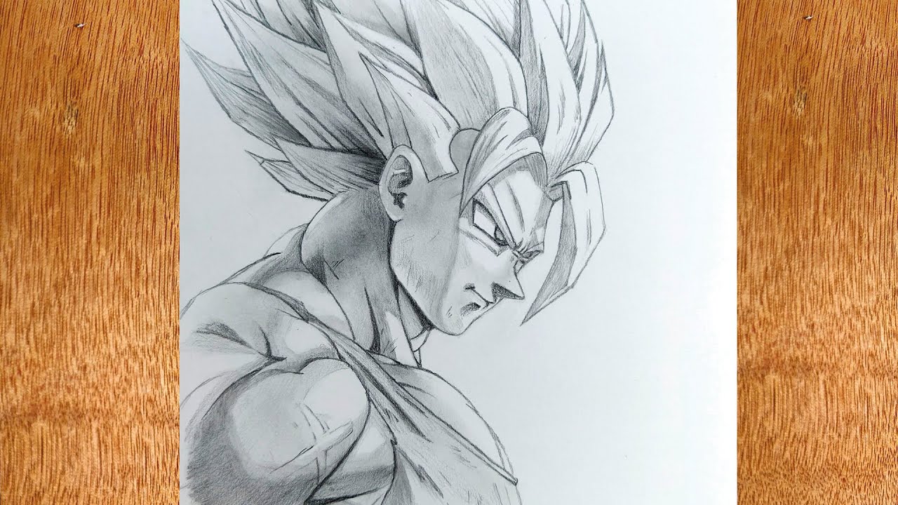 How to Draw SUPER SAIYAN GOKU | DRAGON BALL Z | Step by Step - YouTube