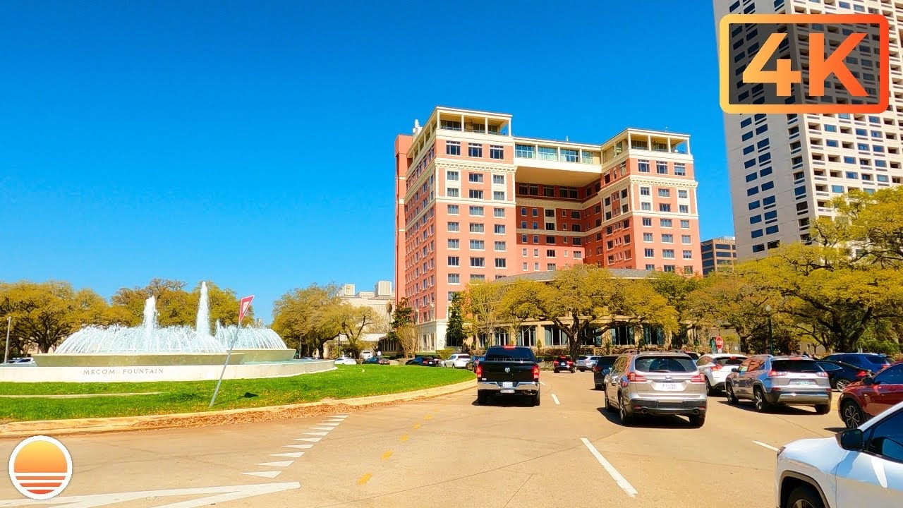 Montrose Boulevard in Houston, Texas. An UltraHD 4K Real Time Driving ...