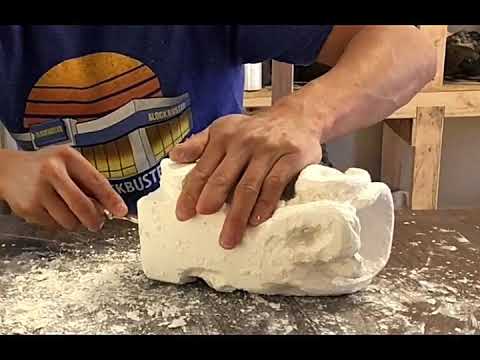 Large Plaster Block Carve Demo - YouTube