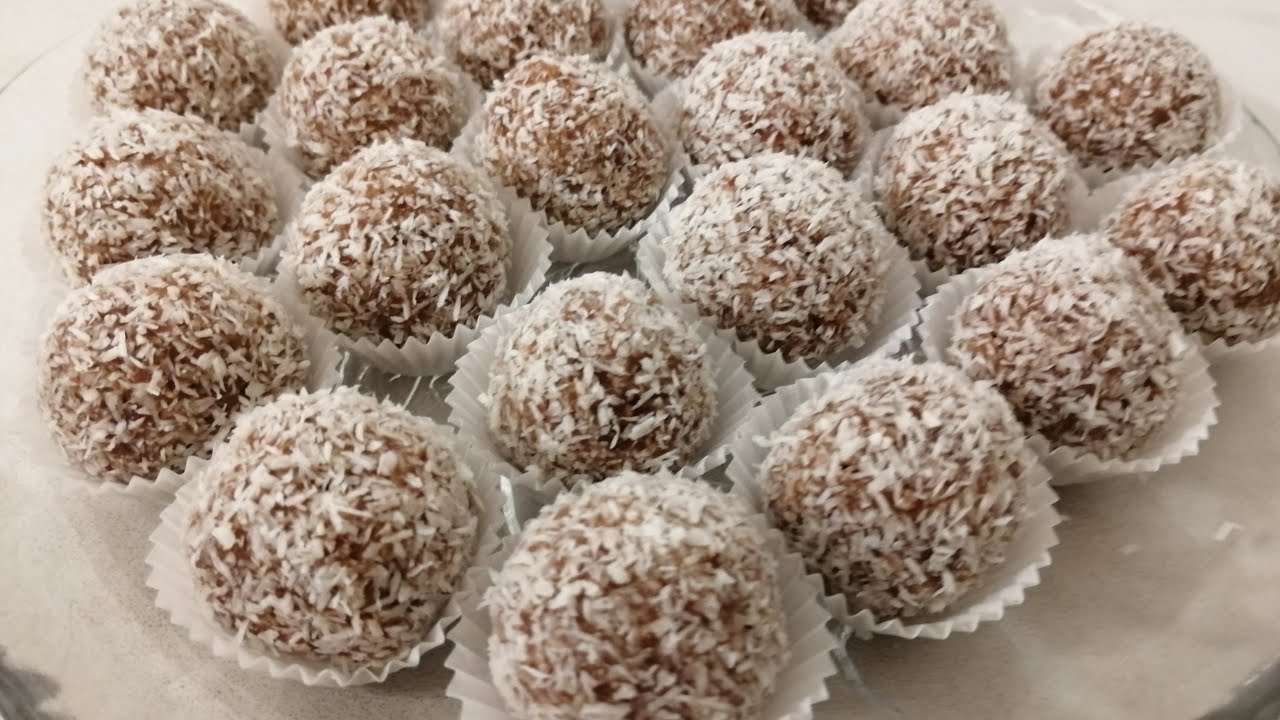 Cokoladni bombici so Kokos - Chocolate balls with coconut ...