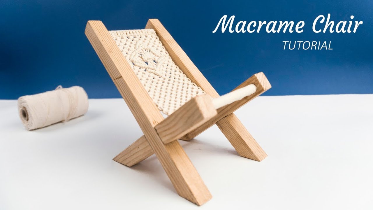 MODERN Macrame Chair Tutorial - YouTube