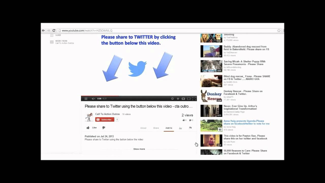 CTA Outro sales Page demo - Save to Twitter - YouTube