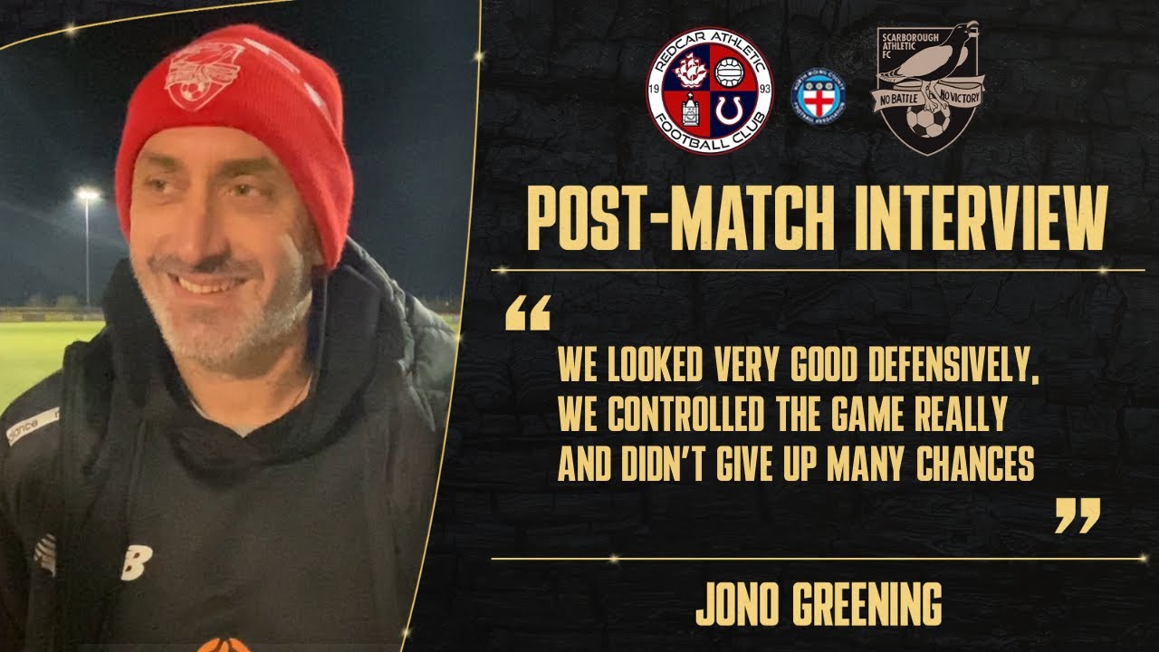POST-MATCH INTERVIEW | Jono Greening Vs Redcar Athletic (NRSC) - YouTube