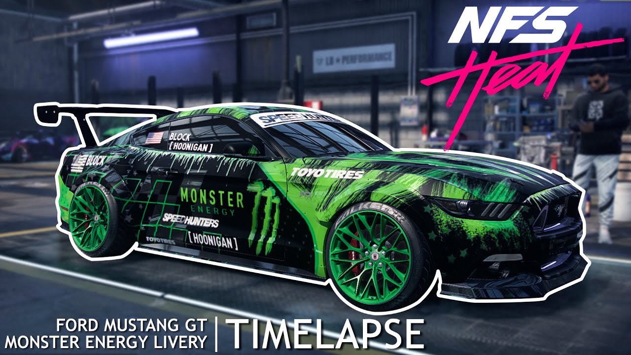 Ford Mustang GT | Monster Energy Livery #nfsheat - YouTube