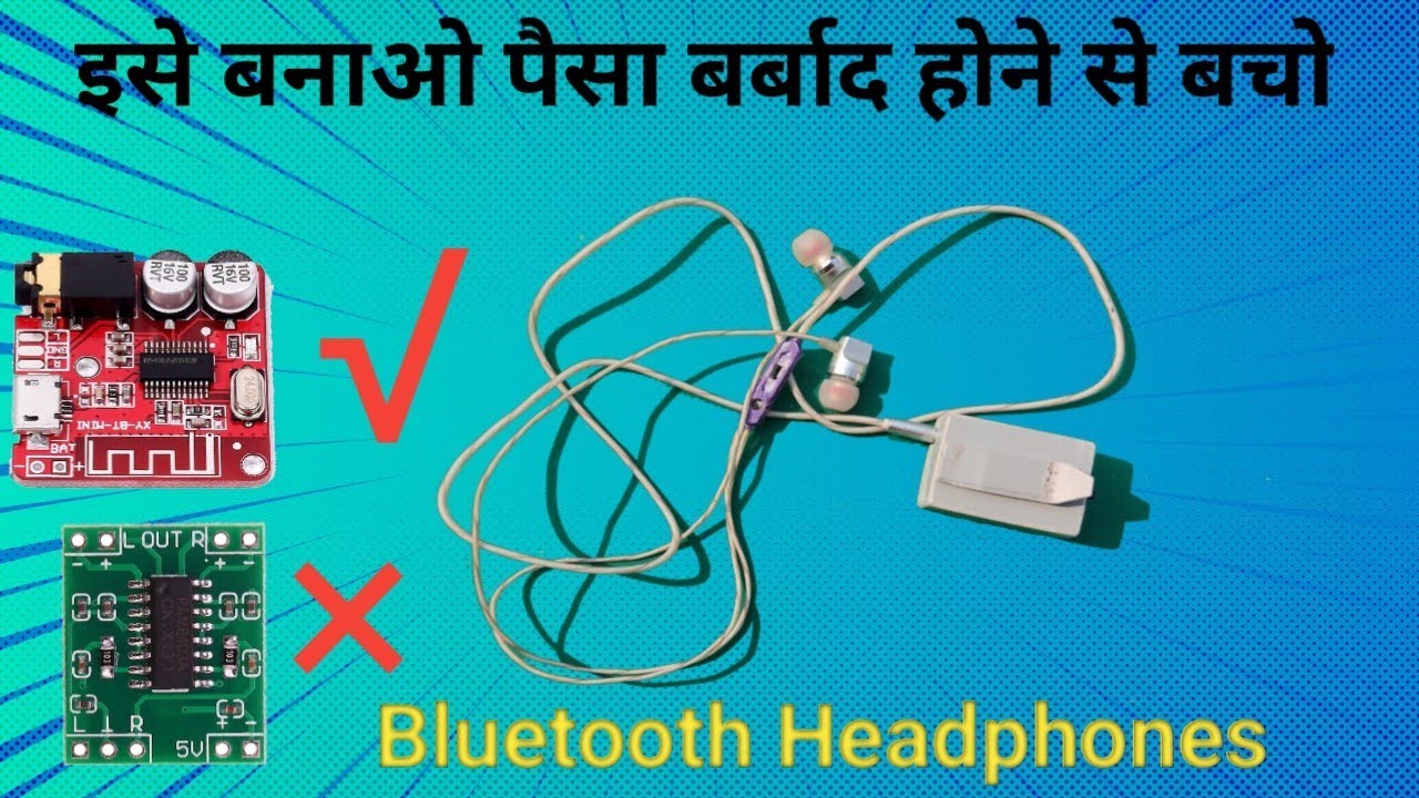 How to make Bluetooth earphone At form pvc pipe|| Bluetooth headphones ...
