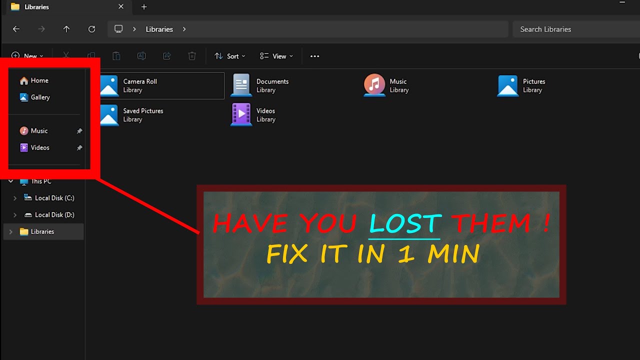 How to Fix Lost icons in [ Quick access ] for win 10/11 [ there is note ...