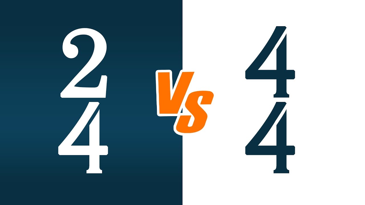 Quelle est la différence entre le 2/4 et le 4/4 ? - YouTube