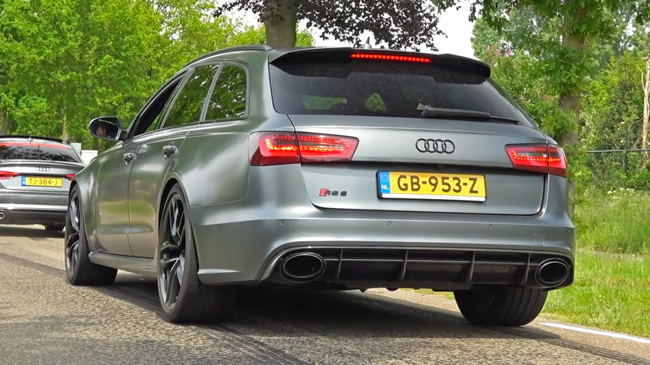 LOUD Modified Audi RS6 Avant C7s! REVS, Accelerations & More SOUNDS ...