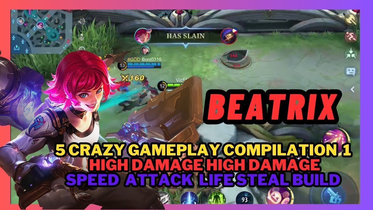 Beatrix 5 crazy Gameplay Compilation 1 High Damage Speed Attack Build ...