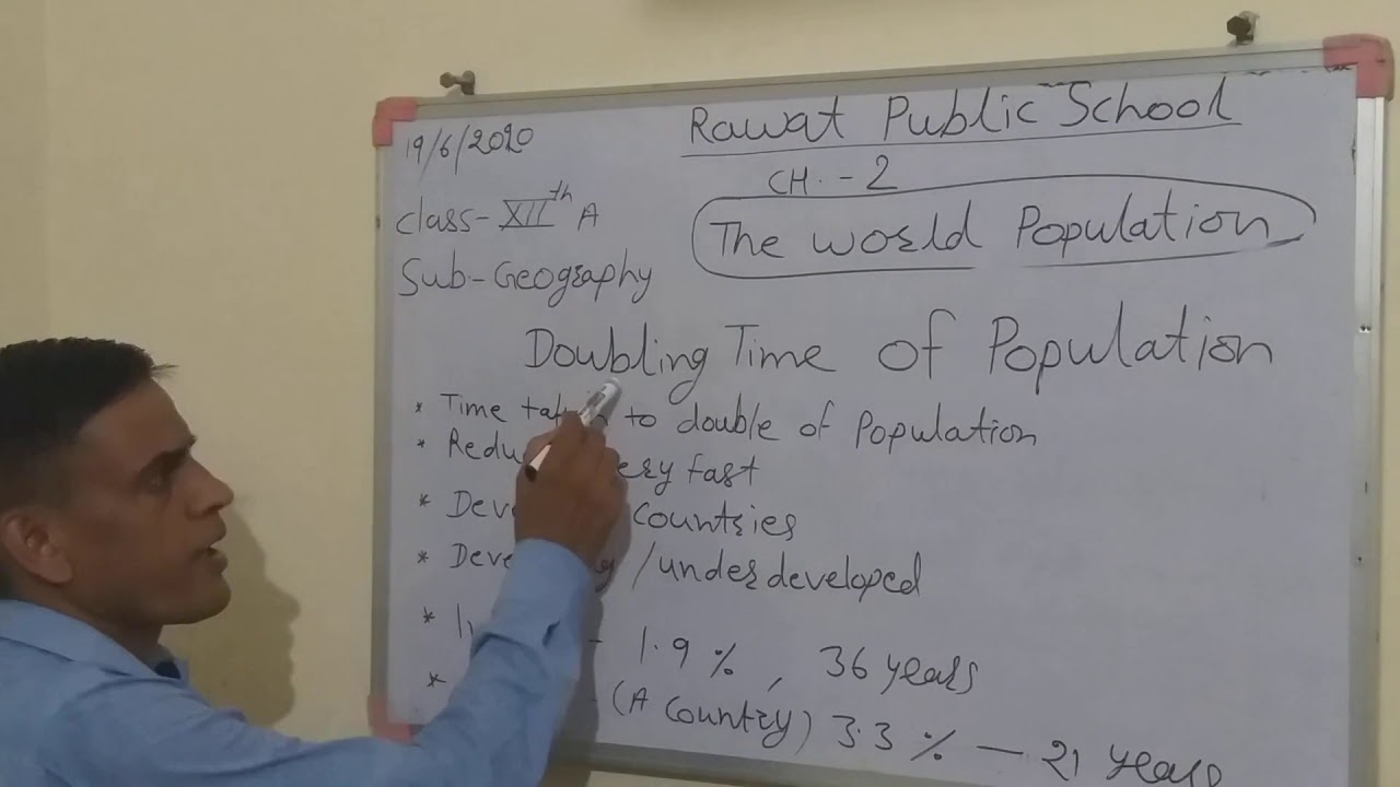 Class XII-Humanities | Lecture 04 (Geography) - Doubling time of ...