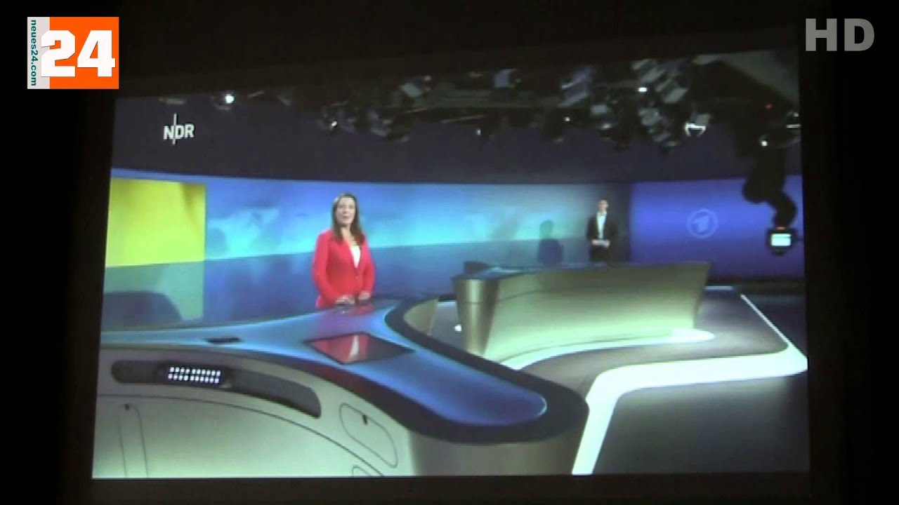 NDR HD-Tagesschau-Studio Hamburg - ARD aktuell Besichtigung - YouTube