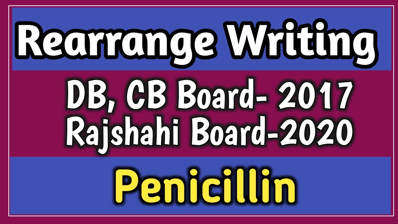 Rearrange of Penicillin || Best trick for answer || Board Question ...