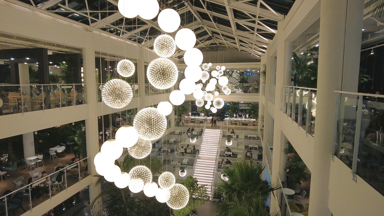 🍹4K Korea☕식물원 느낌 인천대형카페 송도🍮 포레스트아웃팅스Songdo Forest Outings, a large ...