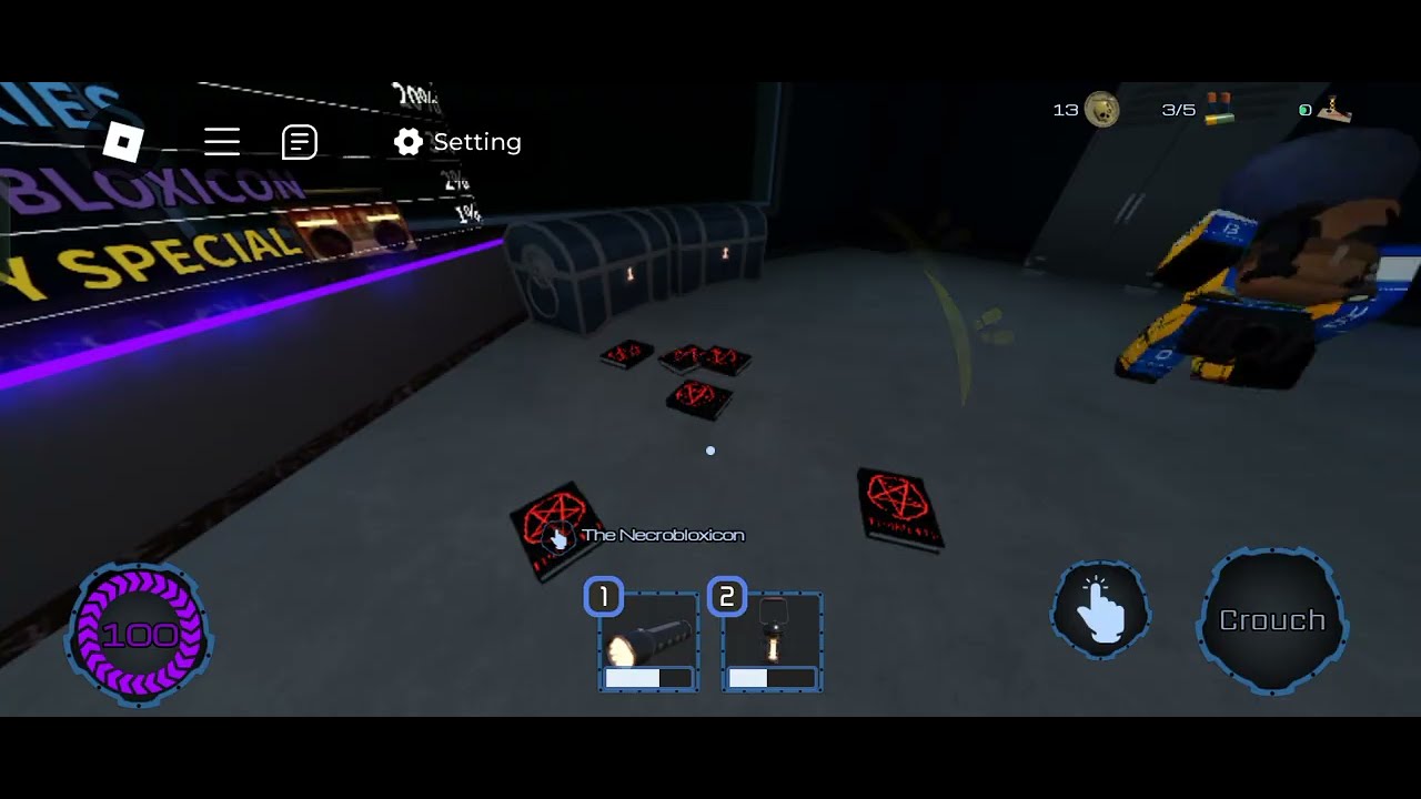 In Roblox Pressure I got 5 Necrobloxicon in this room and the other one ...