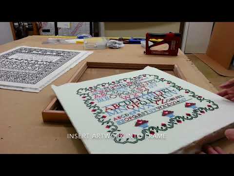 How to frame Cross-Stitch - YouTube