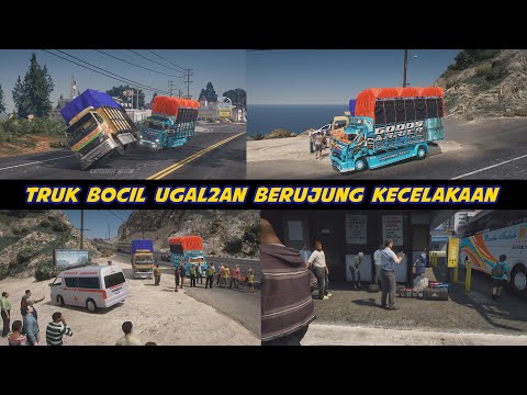 TRUK BOCIL TERLIBAT KECELAKAAN BERUNTUN SAMPAI RINGSEK PARAH