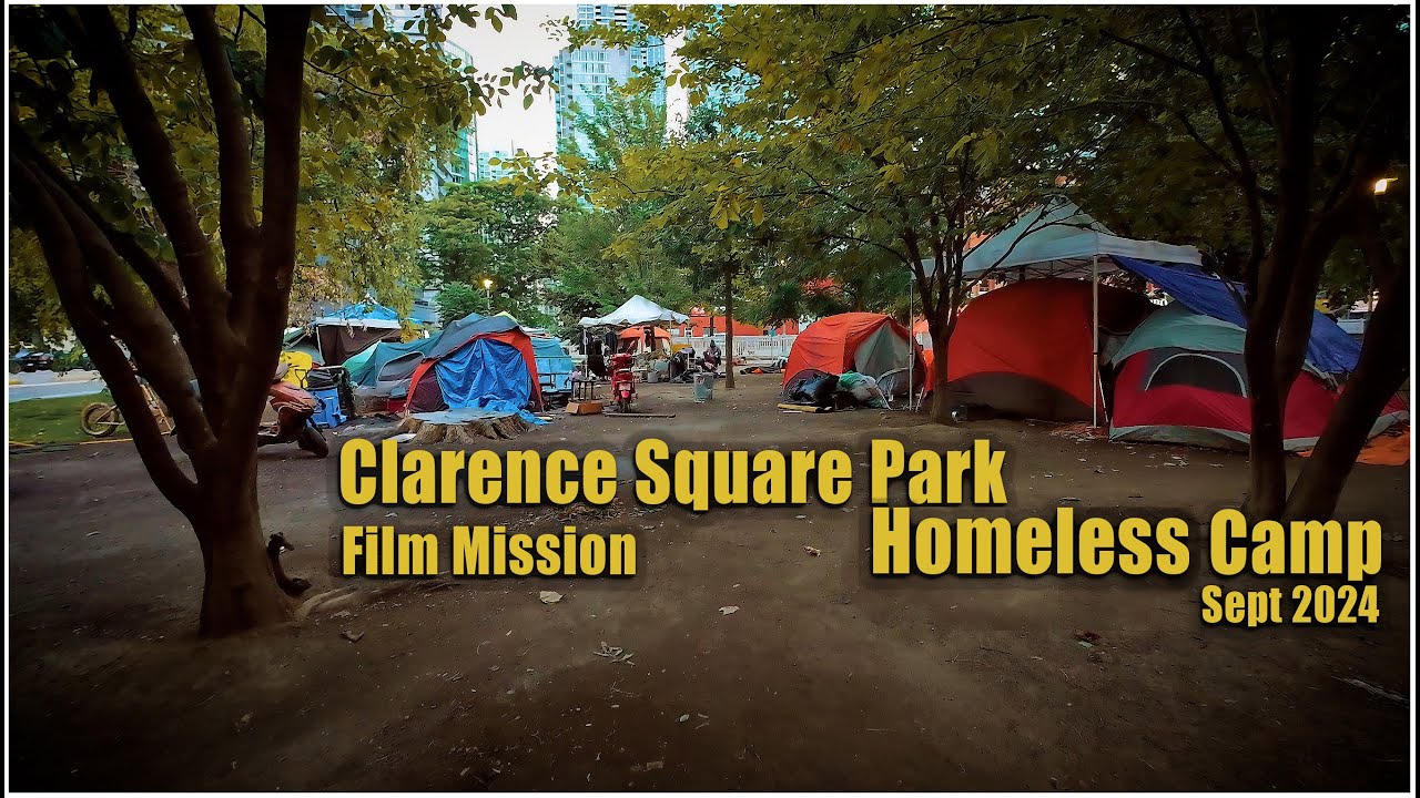Clarence Square Park - Homeless Camp Toronto - YouTube