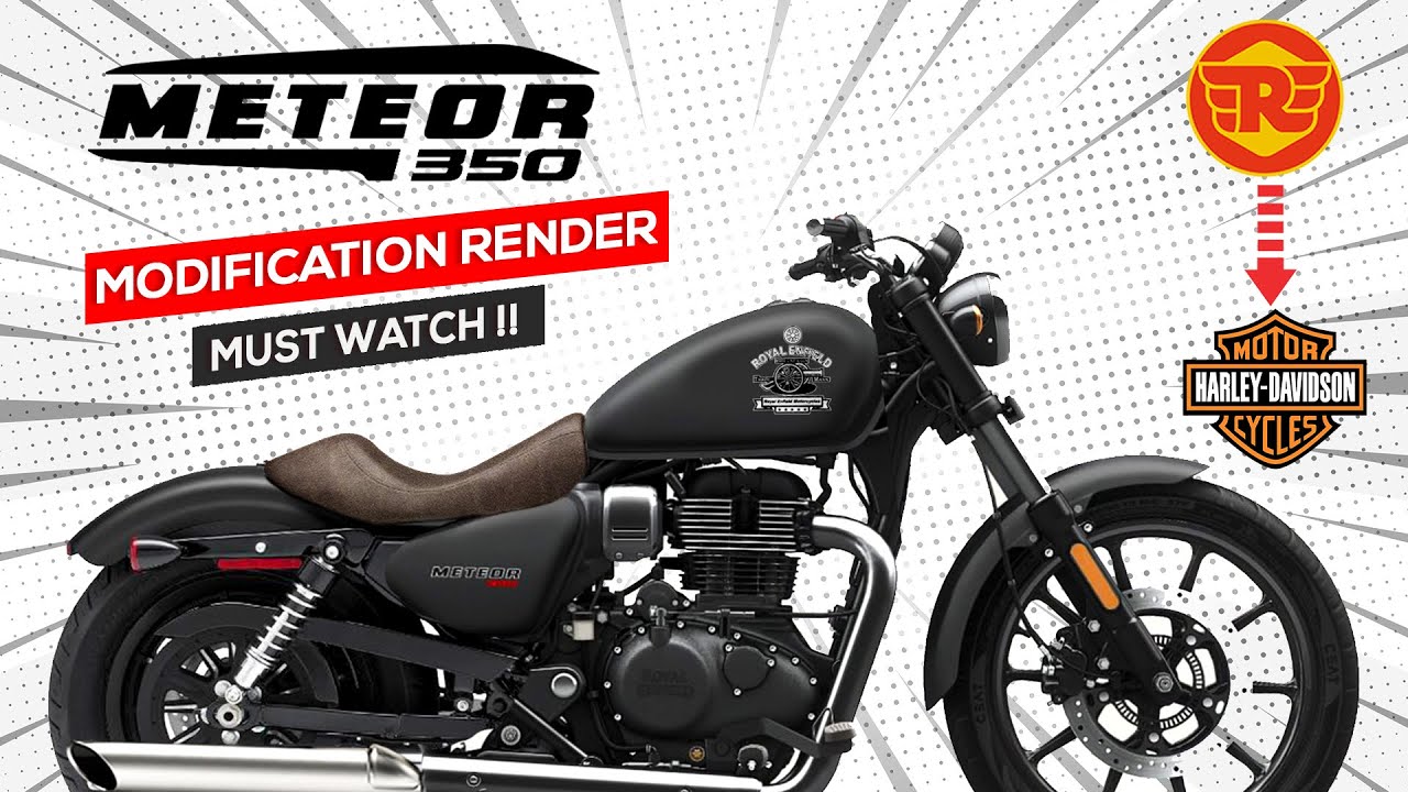 ROYAL ENFIELD INTO HARLEY DAVIDSON | METEOR 350 MODIFICATION | creative ...