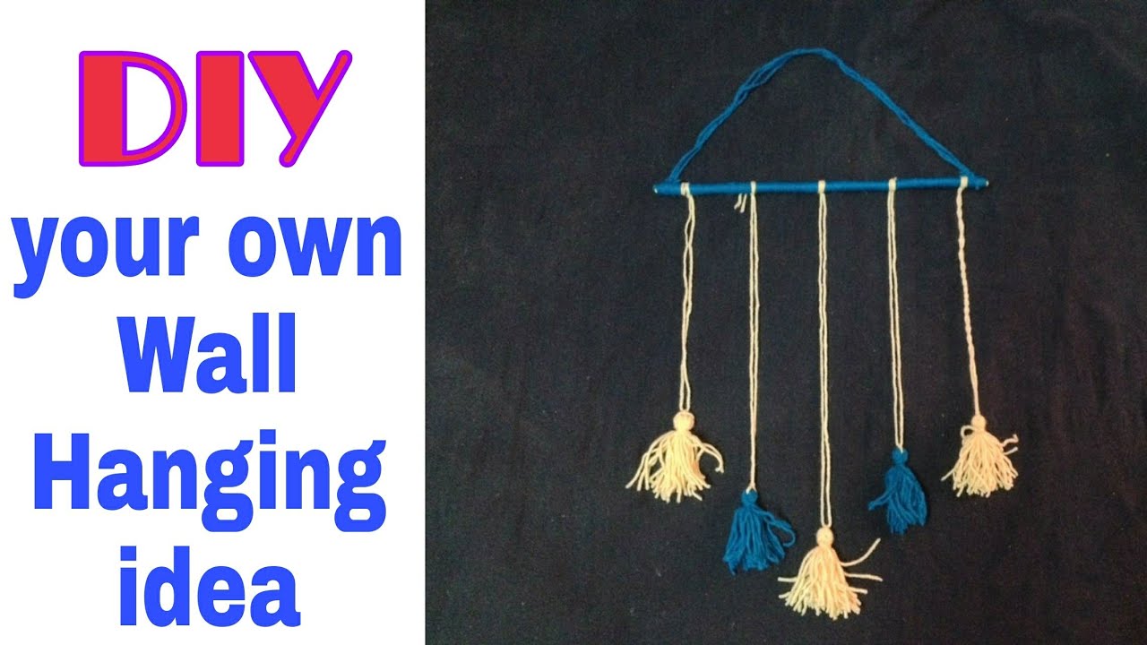 DIY Easy wall handing making at home within 5 minutes - YouTube