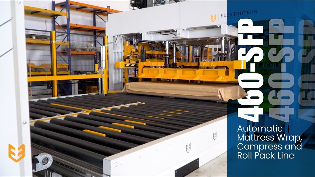 ET-ROLL-460-SFP Automatic Mattress Wrap, Compress and Roll Pack Line ...
