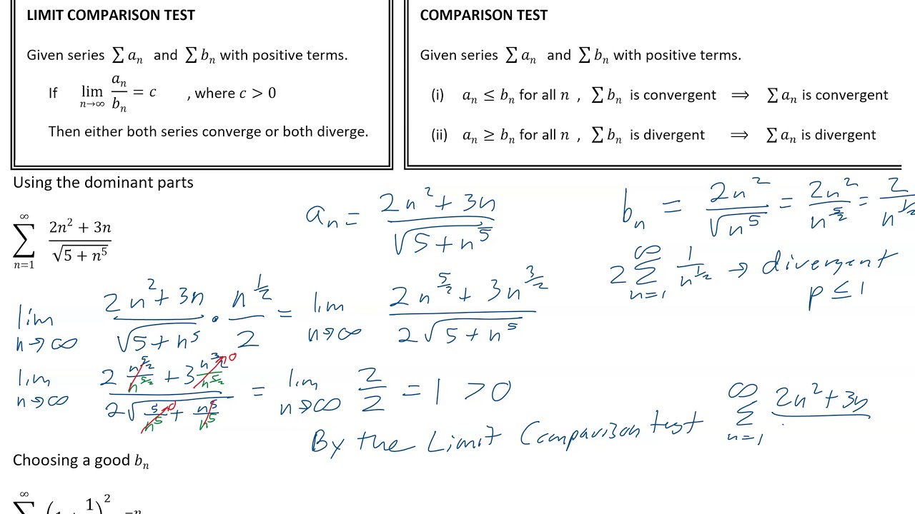 11 4 d limit comparison test more examples factorial - YouTube