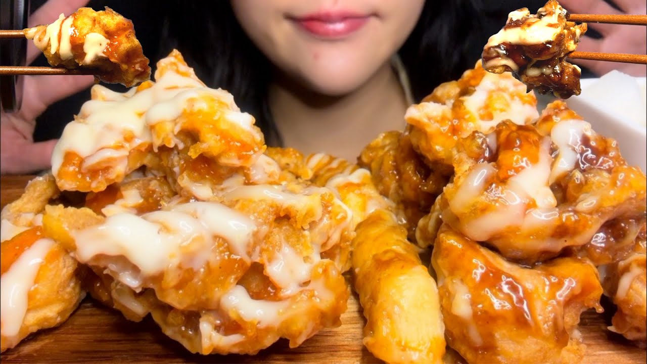 Sub 꾸떡한 슈프림치킨 슈프림 블랙라벨까지 양념치킨 입문영상 리얼먹방 슈프림치킨 코리아 치킨 리얼 먹방 Asmr