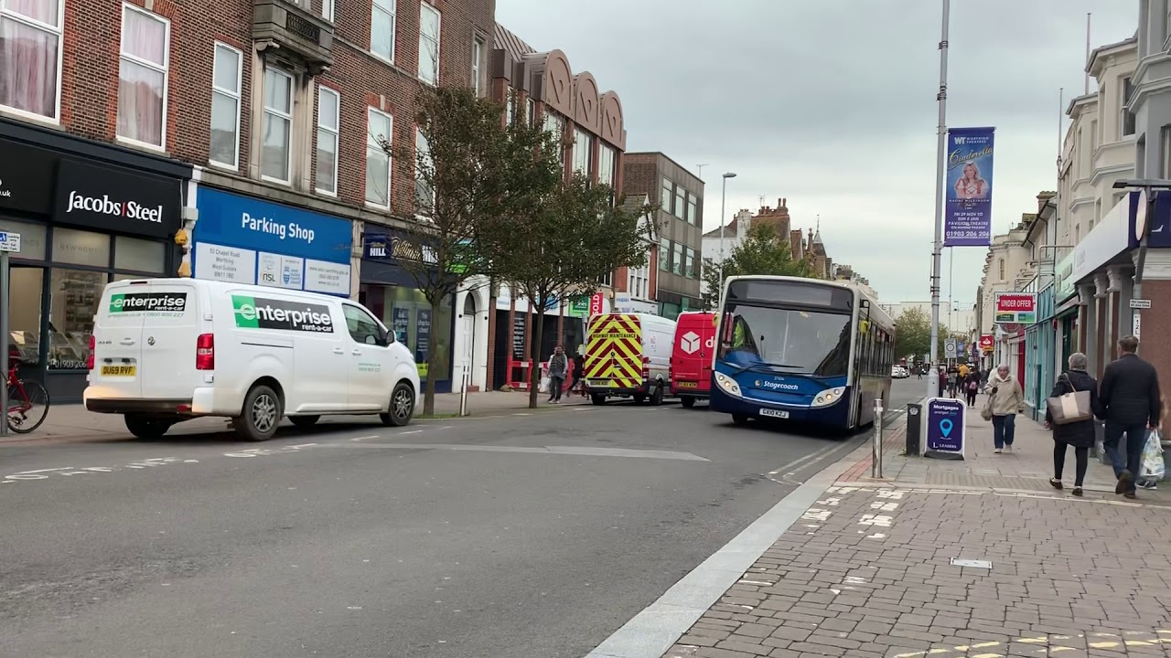 Stagecoach Bus Route Pulse Departing Worthing Town centre - YouTube