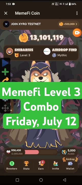 (Level 1-11) Memefi Secret Tap Combo Reward | Memefi 4,000,000 Coins ...