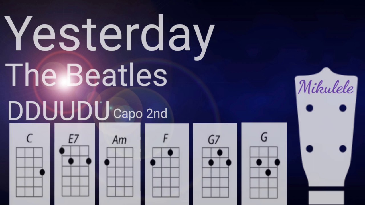 Yesterday - The Beatles ukulele tutorial / play-a-long - YouTube