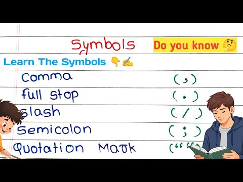 Symbols and Their Uses ✍️ | Comma, Full Stop, Slash, Semicolon, Quotation Marks | English Grammar