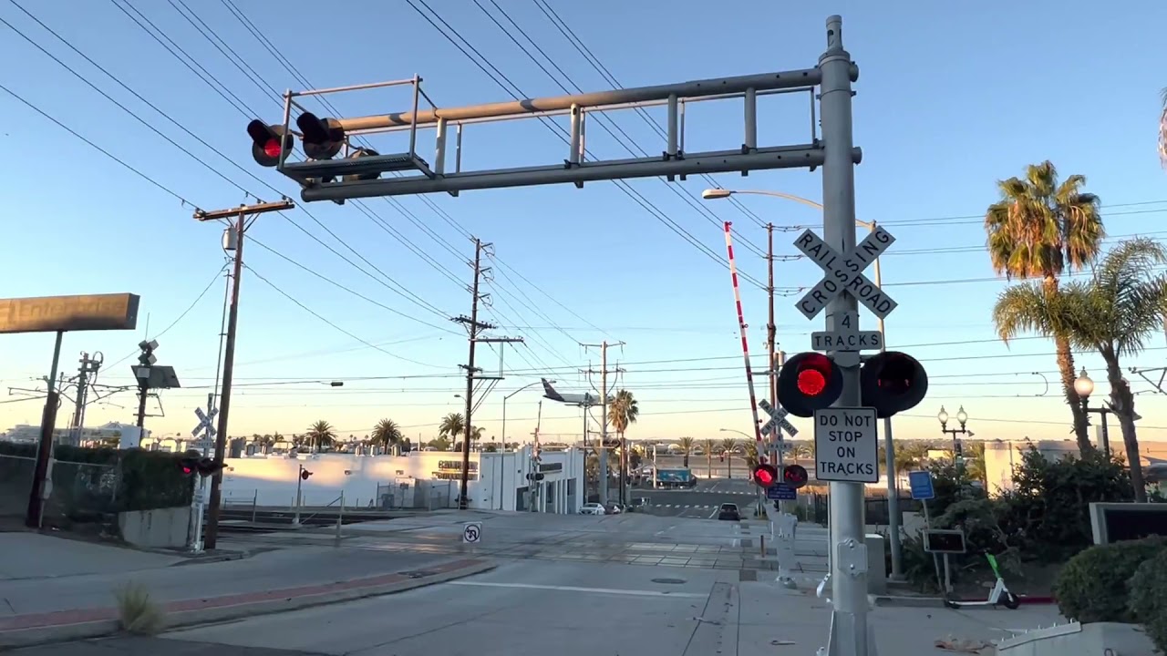 MTS Trolley Newly Extended Blue Line To UTC/San Ysidro, W. Palm St ...