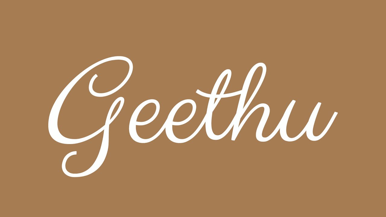 Learn how to Sign the Name Geethu Stylishly in Cursive Writing - YouTube