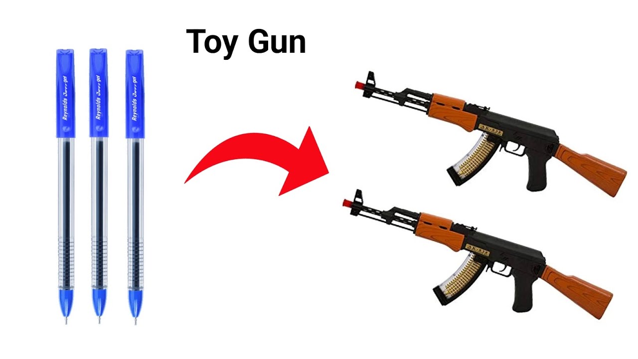 Homemade Toy Gun Making at Home | Homemade Powerful Pen Gun - YouTube