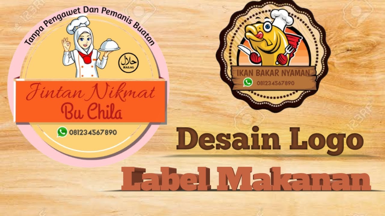 Cara Membuat Logo Kuliner / Makanan / Olshop dengan Pixellab || how to ...