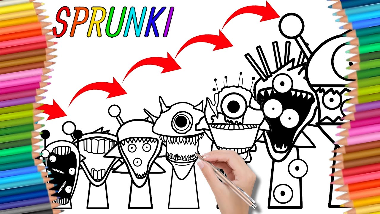 Incredibox SPRUNKI New Coloring Pages How to Color New Big Evolution of ...