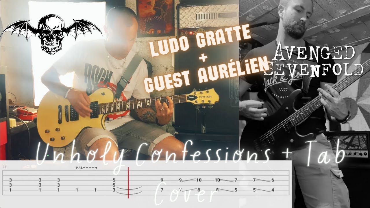 Unholy Confessions guitar cover + Tab (Avenged Sevenfold) by Ludo ...