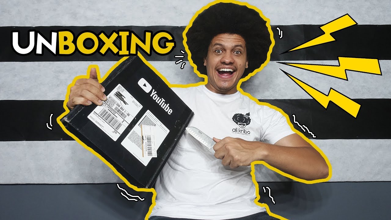 ALI KRIBO MAU NANGIS SAAT UNBOXING SILVER BUTTON I DARBUKA - YouTube