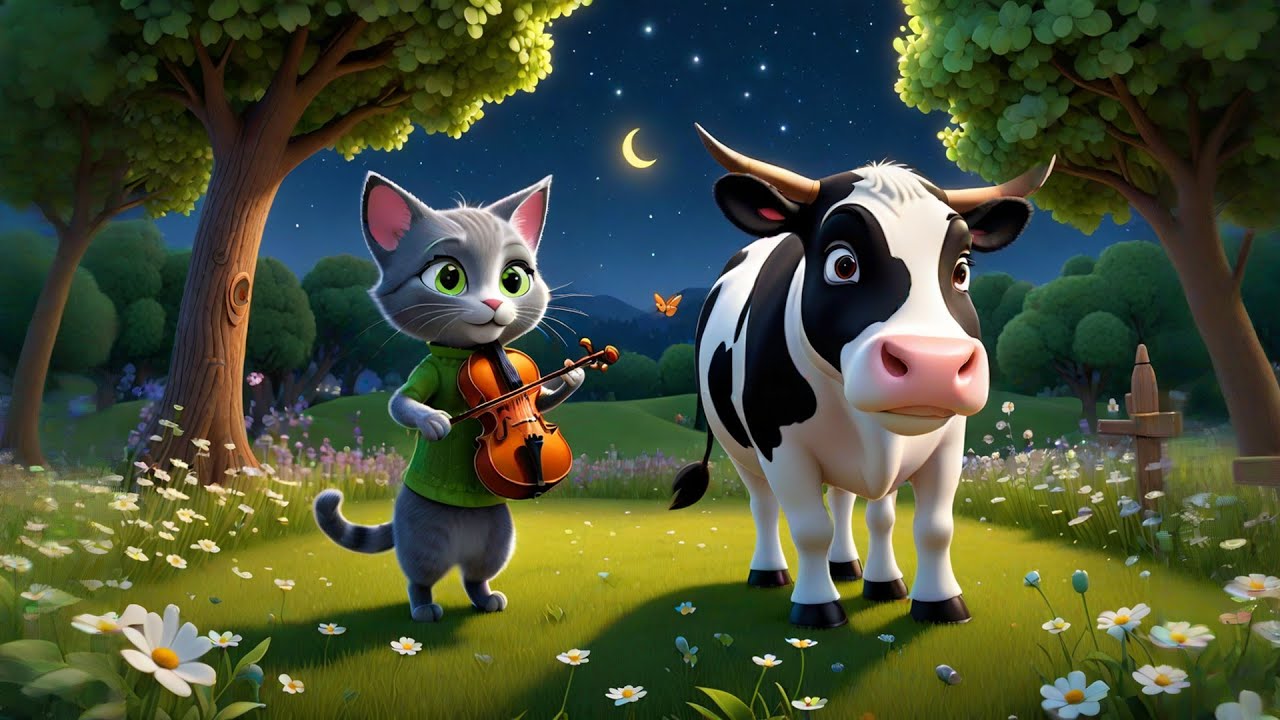 Hey Diddle Diddle, The Cat and the Fiddle | Classic Nursery Rhyme for ...