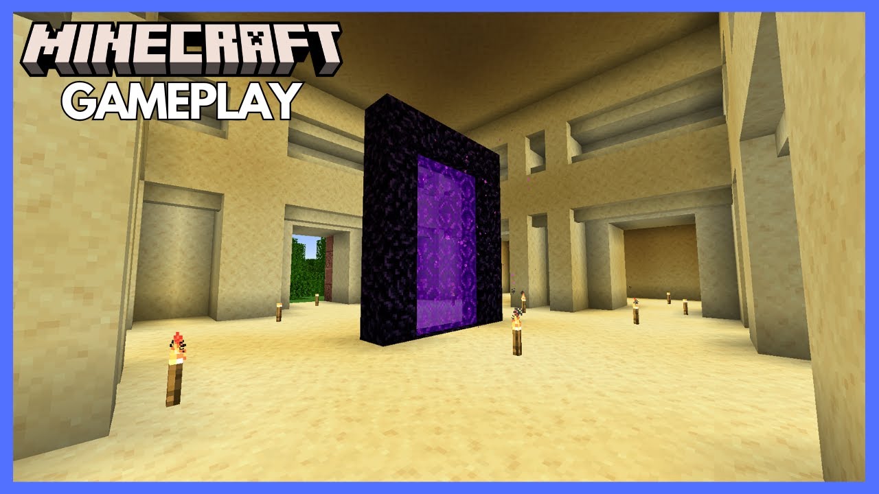Minecraft Survival - Detailing The Inside of the Nether Portal Building ...