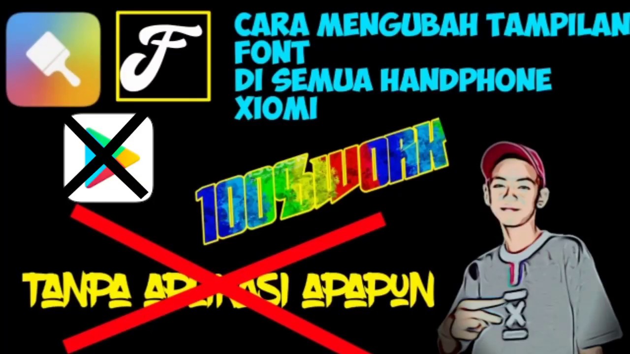 Cara mengubah font di semua handphone xiomi - YouTube