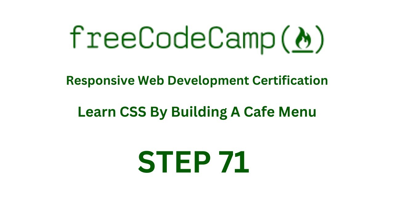 Freecodecamp Responsive Web Design Learn Basic Css By Building A Cafe 5348