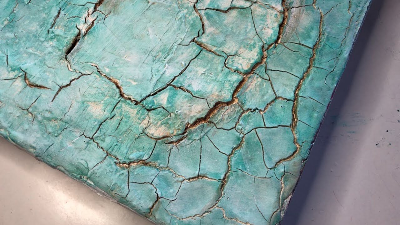 How To Make Crackle Texture / Simple Abstract Painting Technique / Acrylic - YouTube