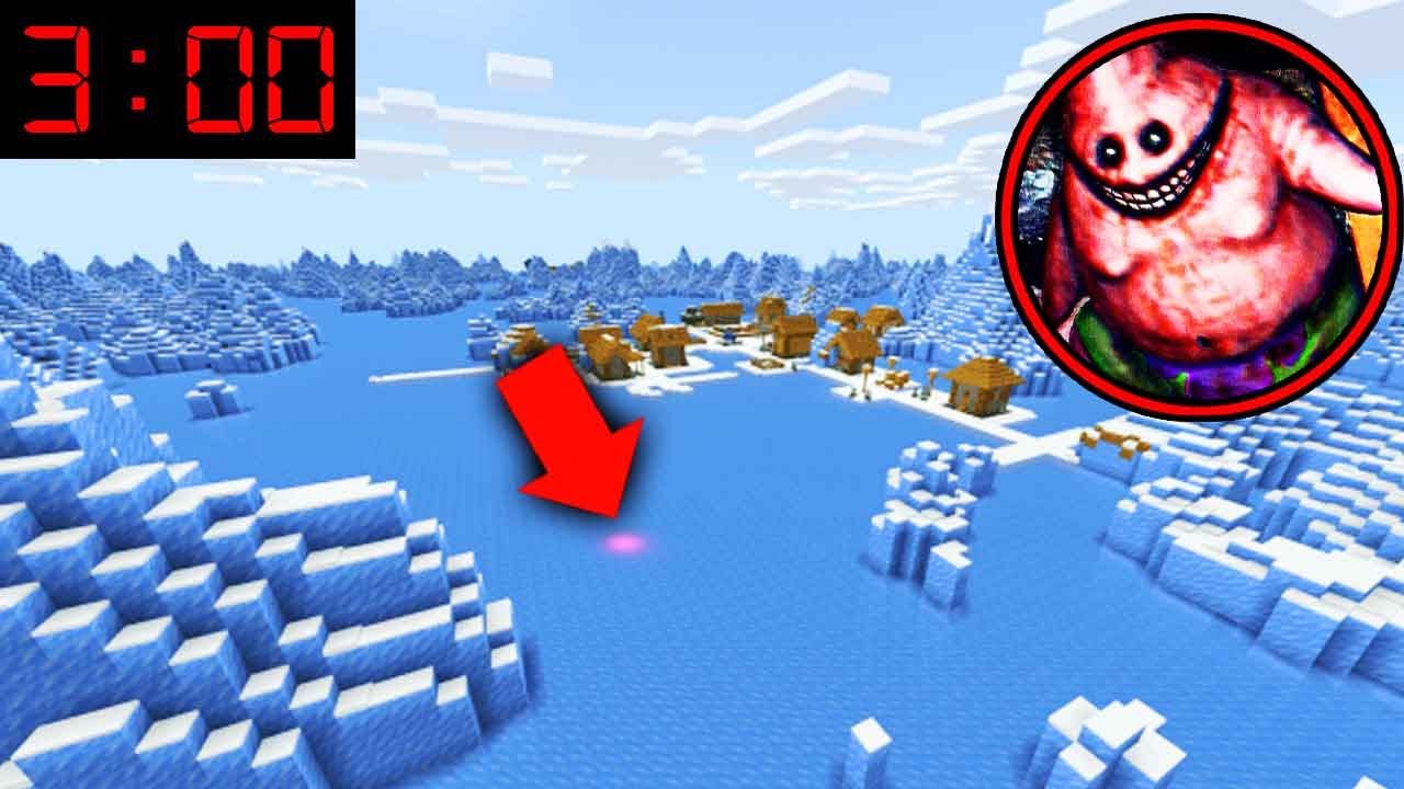 I Found Something DANGEROUS Hiding UNDER The ICE In..(Minecraft) - YouTube